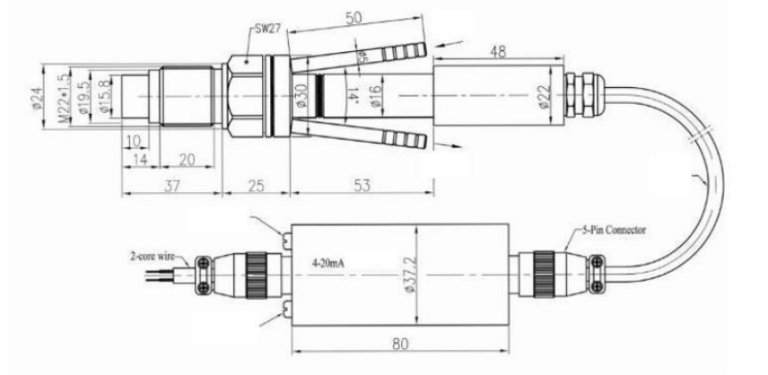 Ultra High Temperature Pressure Sensor-Water Cooling-1200℃